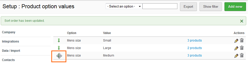Variants: Grid display mode